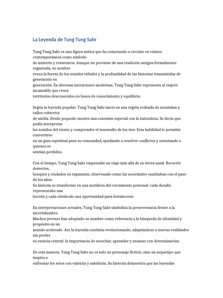 Tung Tung Sahr 3000 Caracteres | PDF