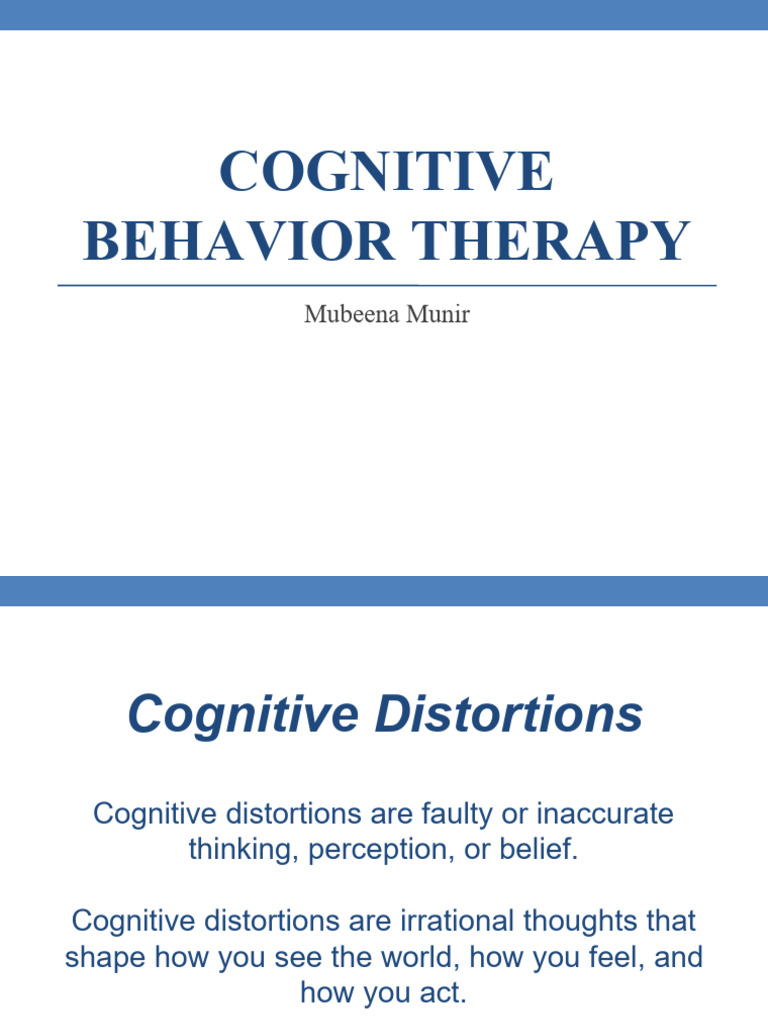 Cognitive Distortions | PDF | Psychology | Psychological Concepts