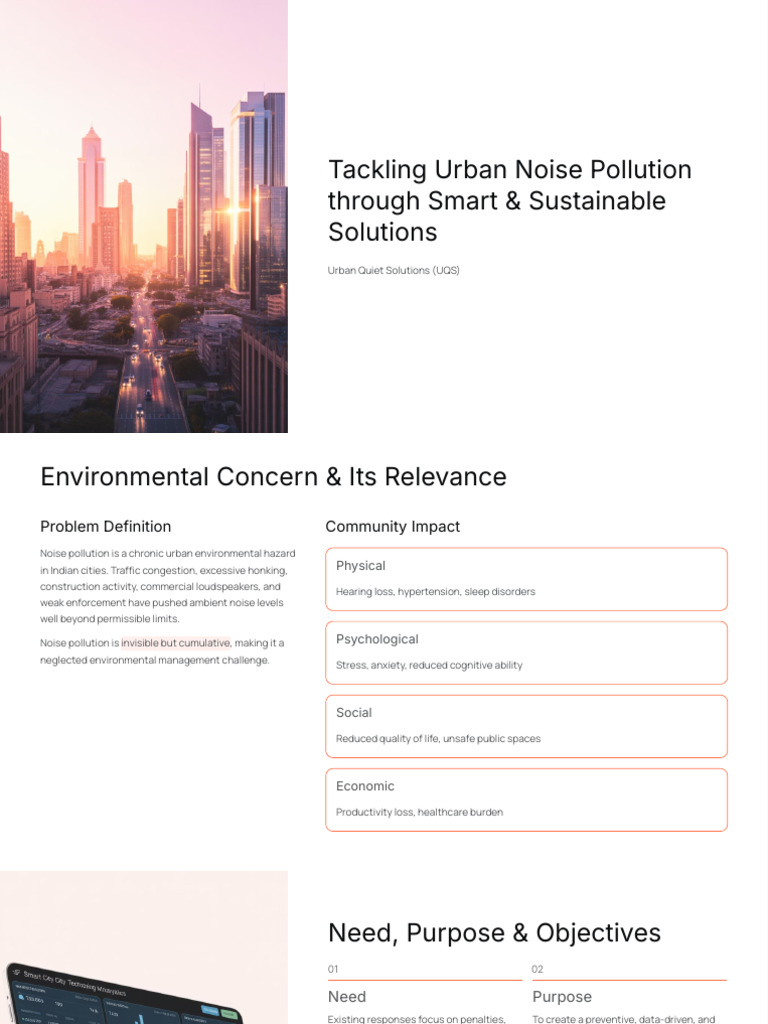 Group 3 Tackling Urban Noise Pollution Through Smart and Sustainable ...