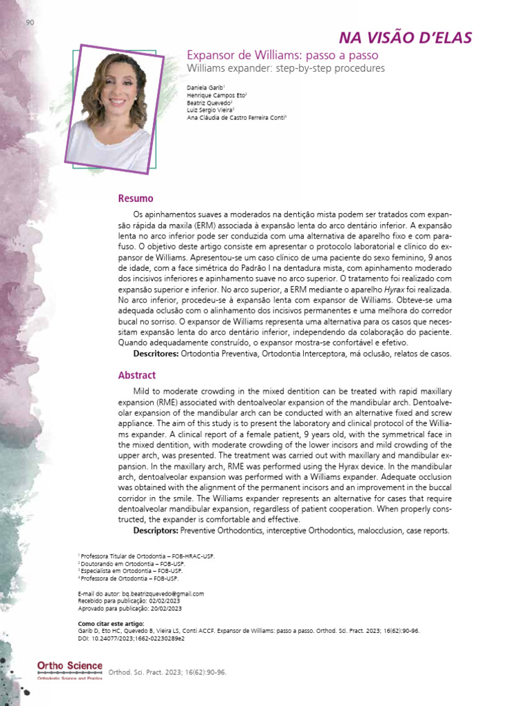 Expansor de Williams | PDF | Dente humano