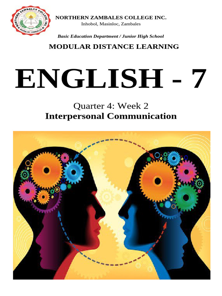 Grade 7 q4w2 | PDF | Communication | Body Language
