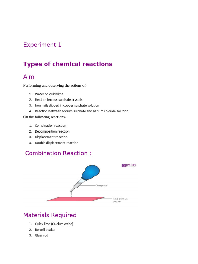 Chemistry Lab Experiments | PDF | Ph | Chemical Reactions