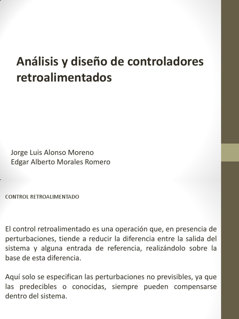 Analisis y Diseño Controlador Retroalimentado | PDF | Sistema de ...