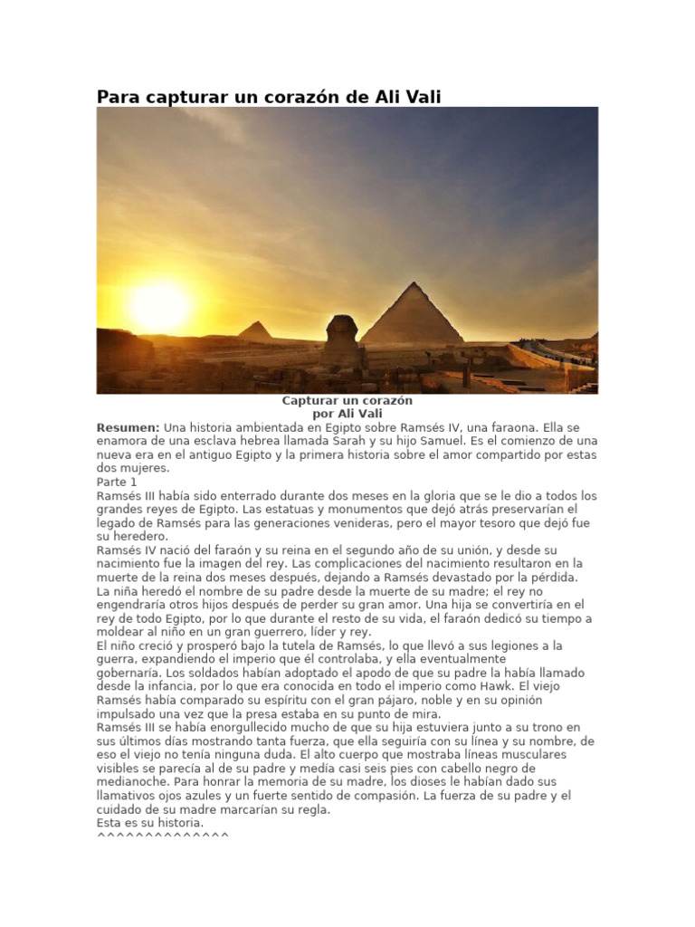 Ali Vali-para capturar un corazón 1 | PDF | Antiguo Egipto