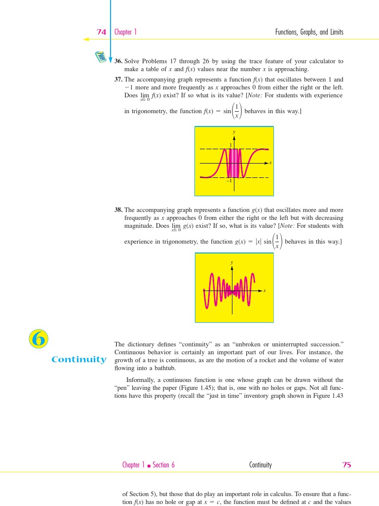 CH 01 Sec 06 | PDF | Continuous Function | Function (Mathematics)