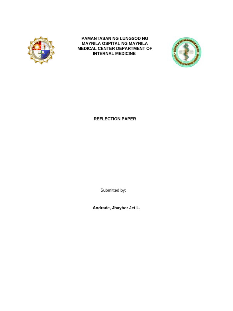 Reflection Paper IM | PDF | Health Care | Medicine