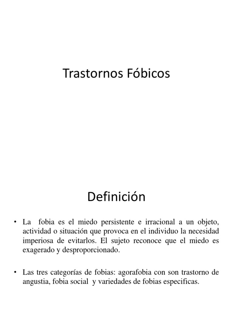 Definición y Tipos de Fobias | PDF | Fobia | Agorafobia