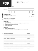 IGCSE Business Studies Paper 1 | PDF | Economics | Business
