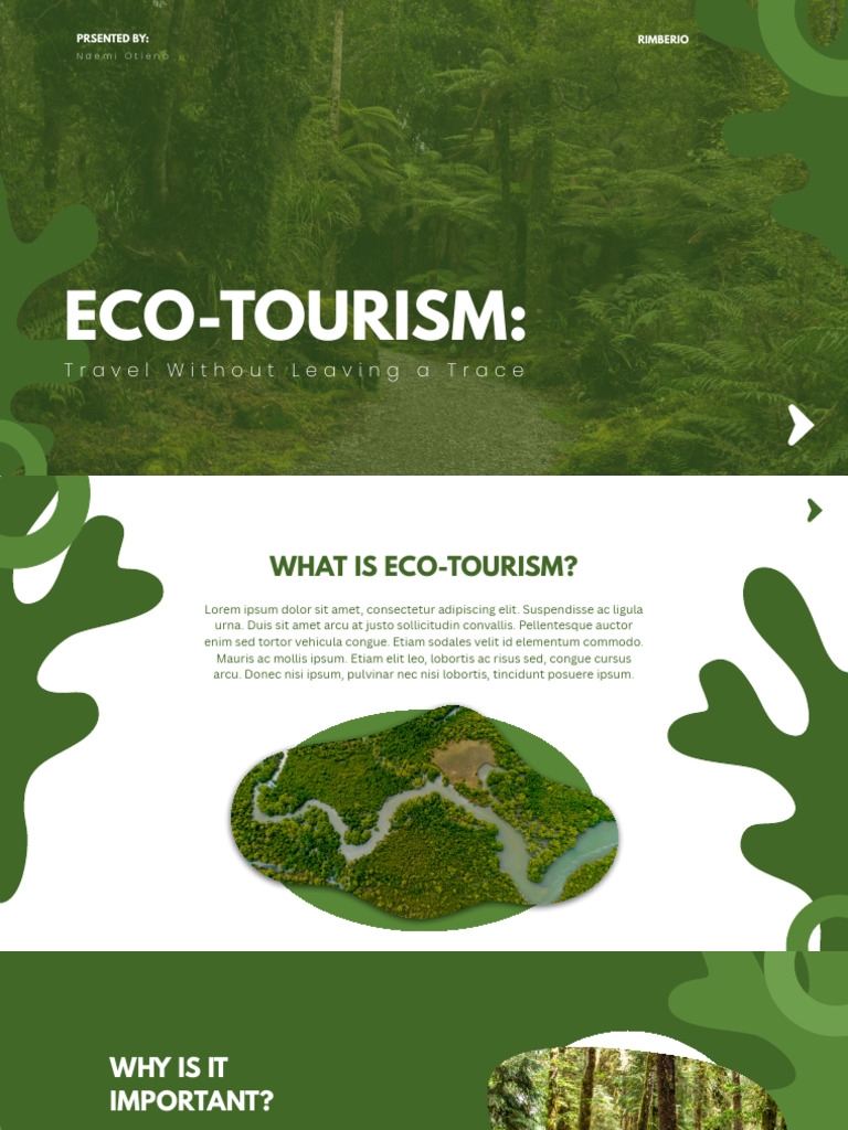 Green and White Organic Eco-Tourism Educational Travel Awareness ...