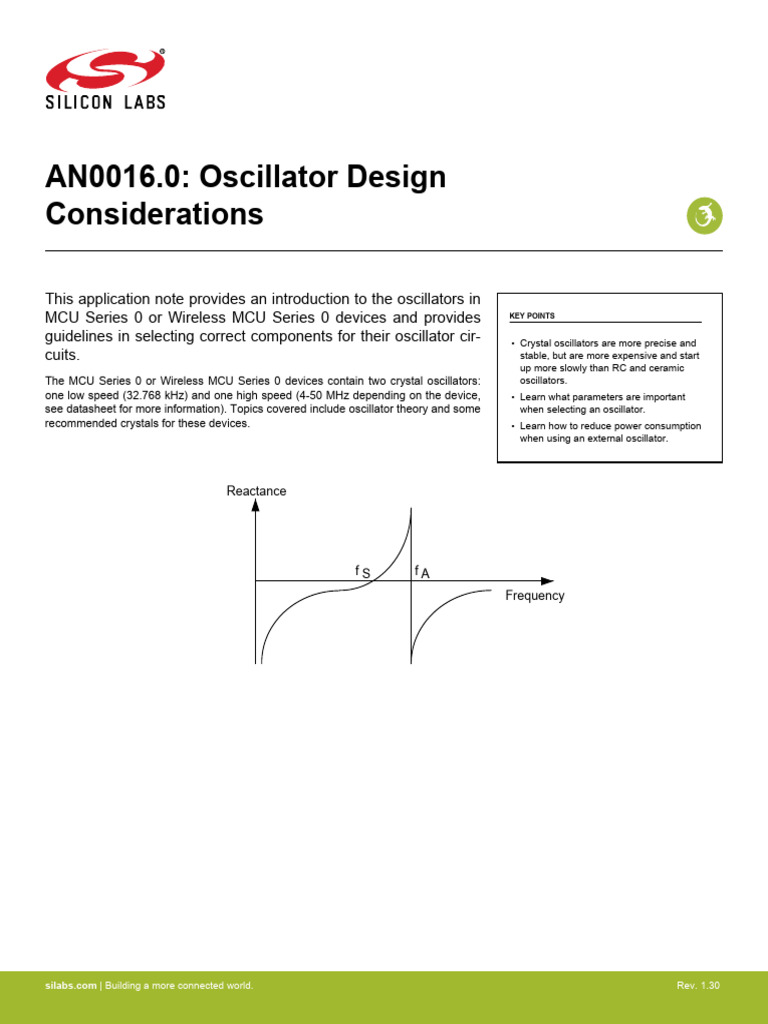 Silicon Labs - Oscillator Design Considerations - Application Note ...