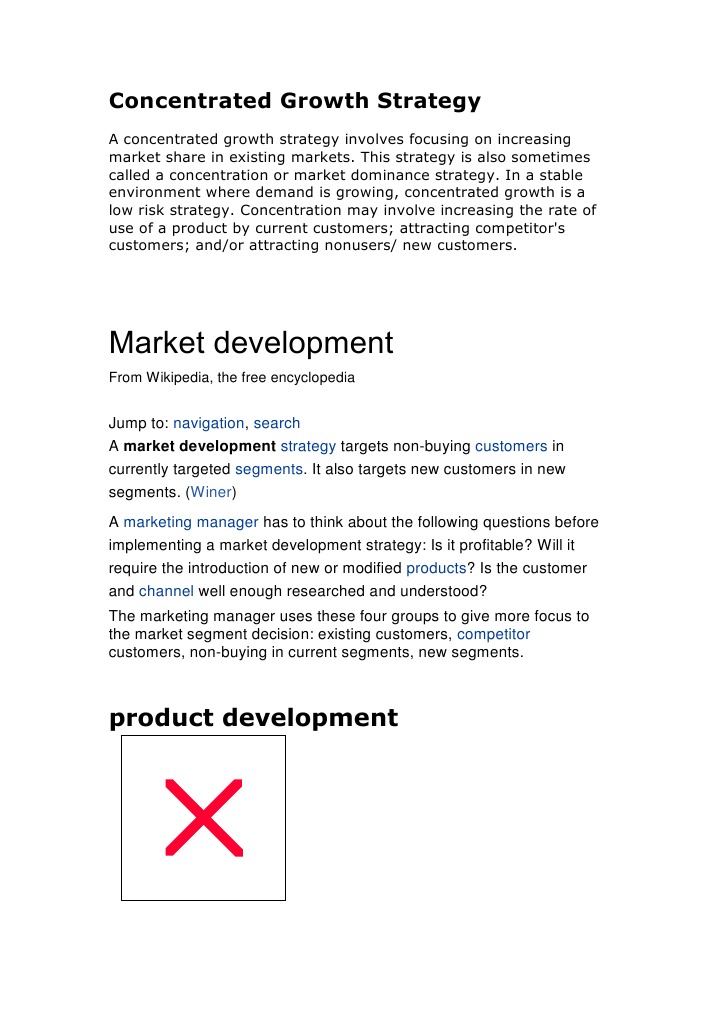 Concentrated Growth Strategy | PDF | Strategic Management | Market ...