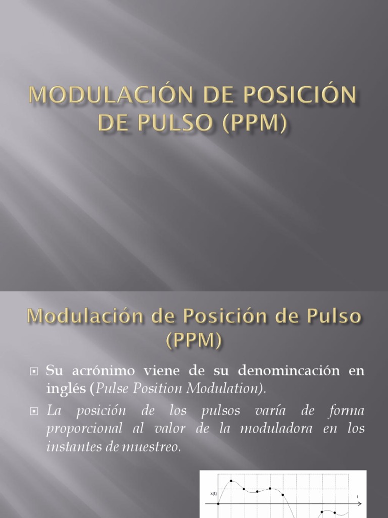 Modulación de Posición de Pulso (PPM) | PDF