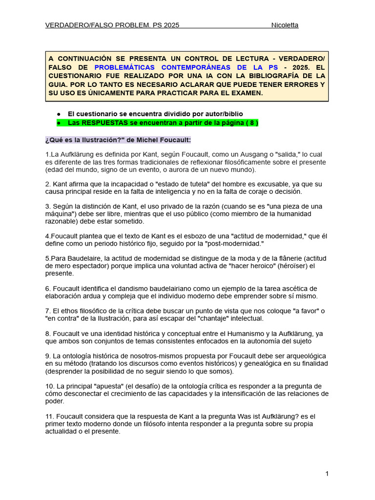 CONTROL DE LECTURA PROBLEMATICAS-3 | PDF | Capitalismo | Michel Foucault