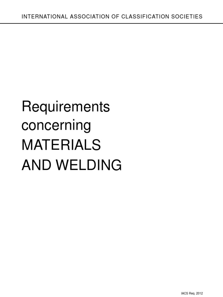 IACS Material and Welding | PDF | Technology & Engineering