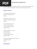 TEF Canada Exam Sample Exercises | PDF | Test (Assessment) | Cognition
