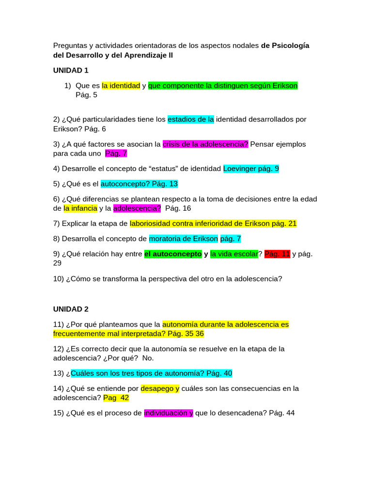Preguntas y Actividades Orientadoras de Los Aspectos Nodales de ...