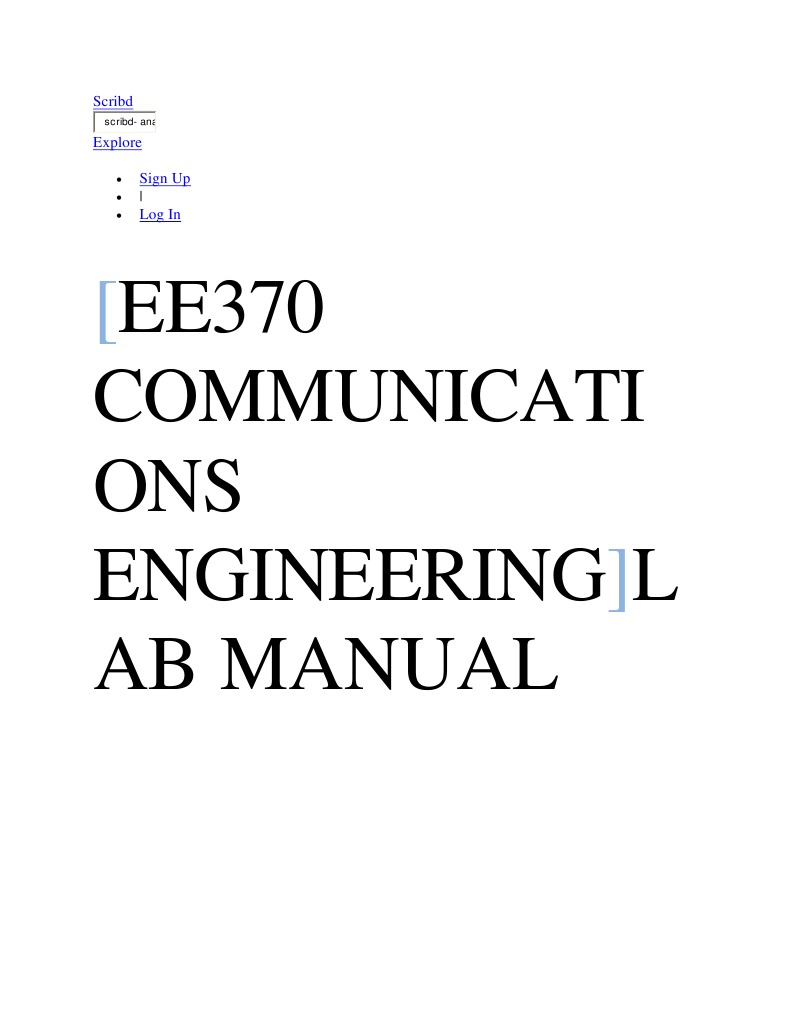 Ac Lab Manual Using Matlab | PDF | Laboratories | Power Supply