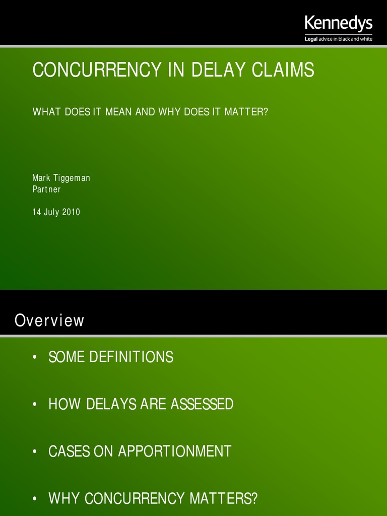 Concurrency in Delay Claims | PDF | Damages | Common Law