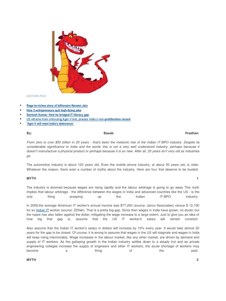 By: Basab Pradhan: Editors Pick | PDF | Offshoring | Economies