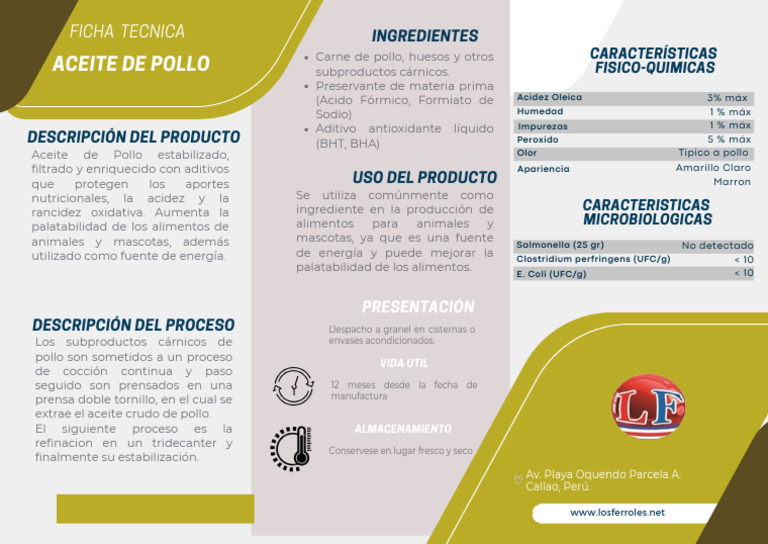 Aceite de Pollo | PDF | Petróleo | Alimentos