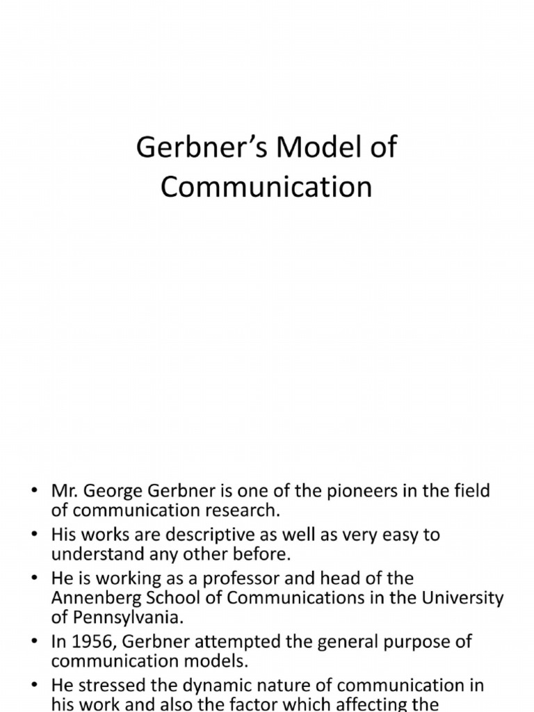 Gerbner's Model | PDF