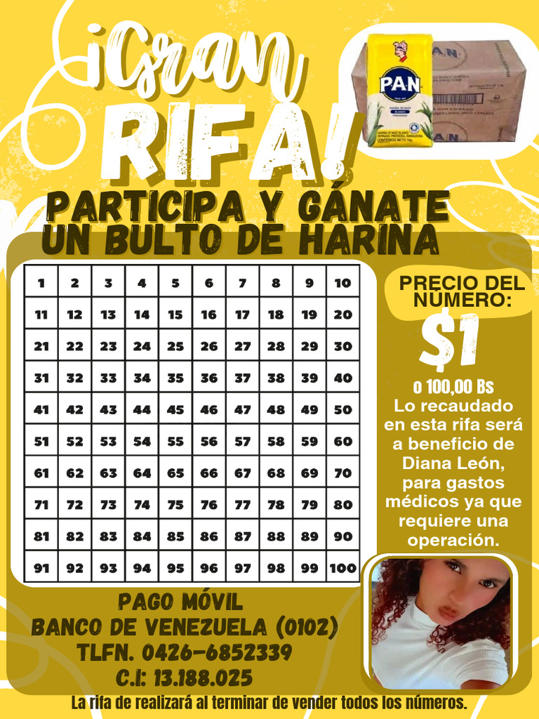 Flyer Vertical Rifa Anuncio Llamativo Amarillo - 20250417 - 141744 ...