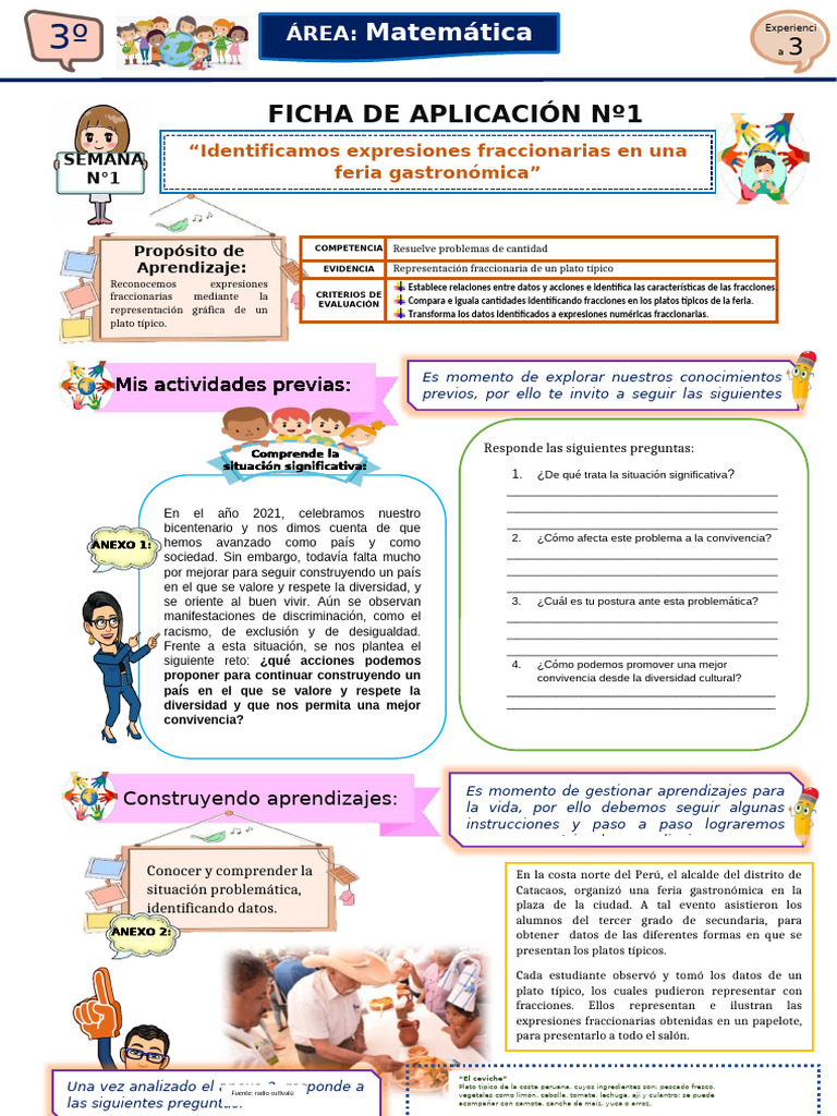 3° FICHA DE APLICACIÓN-SESIÓN1-SEM.1-EXP.3-MATE (Autoguardado) | PDF