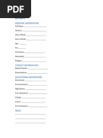 Staff Biodata Form Template | PDF | Self-Improvement