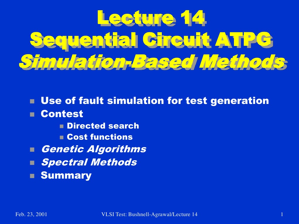 Sequential Circuit ATPG Methods | PDF | Genetic Algorithm | Vector Space
