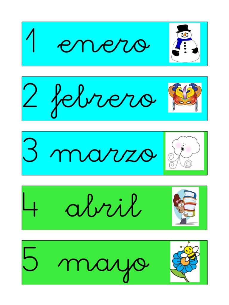 Carteles Meses Del Año