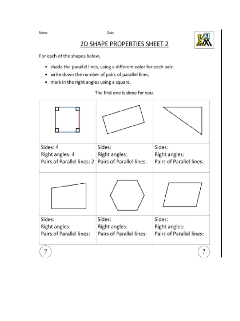 2D Shapes Properties 2 | PDF