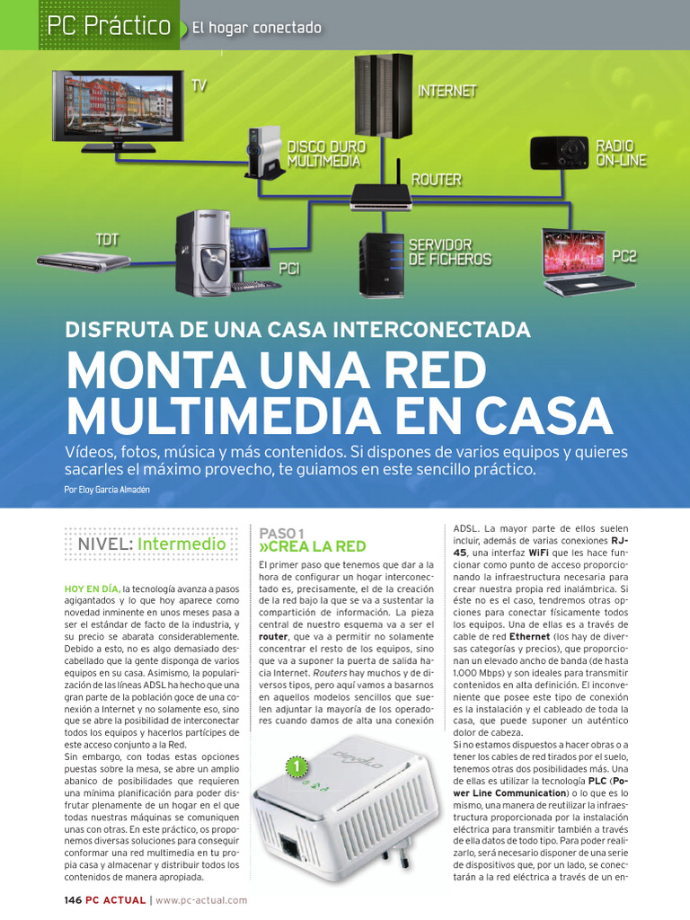 Redes - Red Multimedia en Casa | PDF | Red de computadoras | Enrutador ...