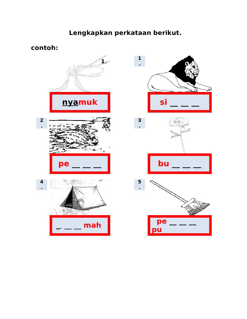 Lembaran Kerja Digraf | PDF
