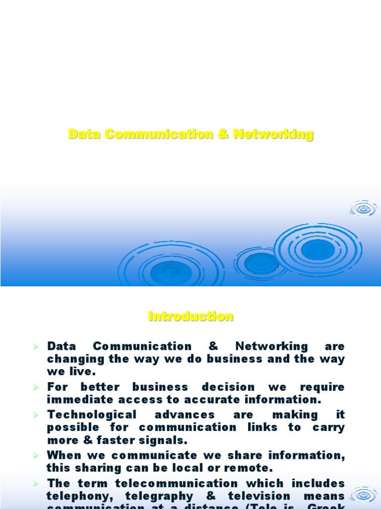 Data Communication & Networking | PDF | Network Topology | Duplex (Telecommunications)