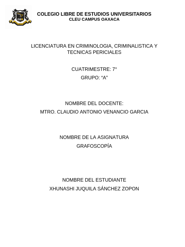 Comparacion de Gesto Grafico Dubitable e Indubitable | PDF