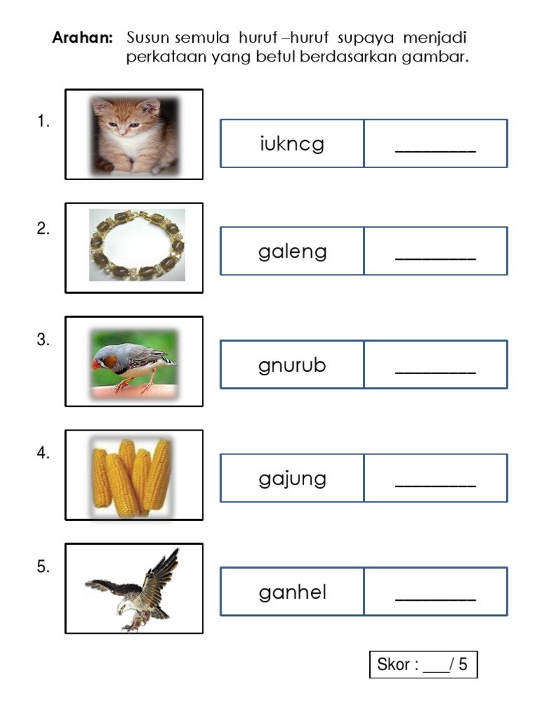 Lembaran Kerja KV + KVKK 1 | PDF
