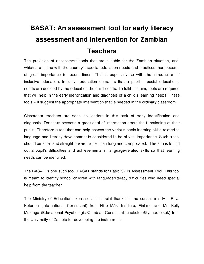 What Is Basat! | PDF | Reading (Process) | Literacy