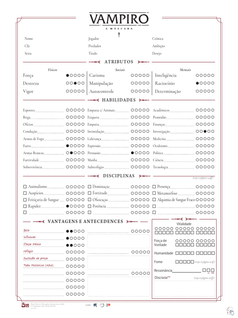 Ficha Do Dean Howard Dickson | PDF