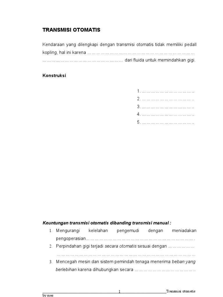 Modul Transmisi Otomatis | PDF