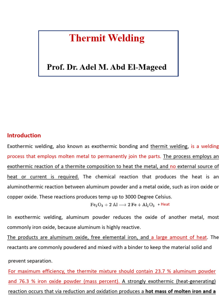 Thermit Welding | PDF