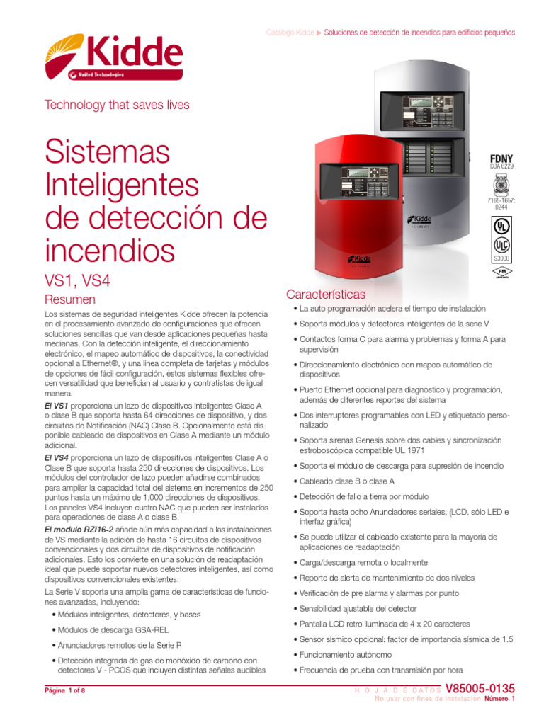 VS1 VS4 Espanol K85005-0135 -- VS Sistemas Inteligentes de detección de ...