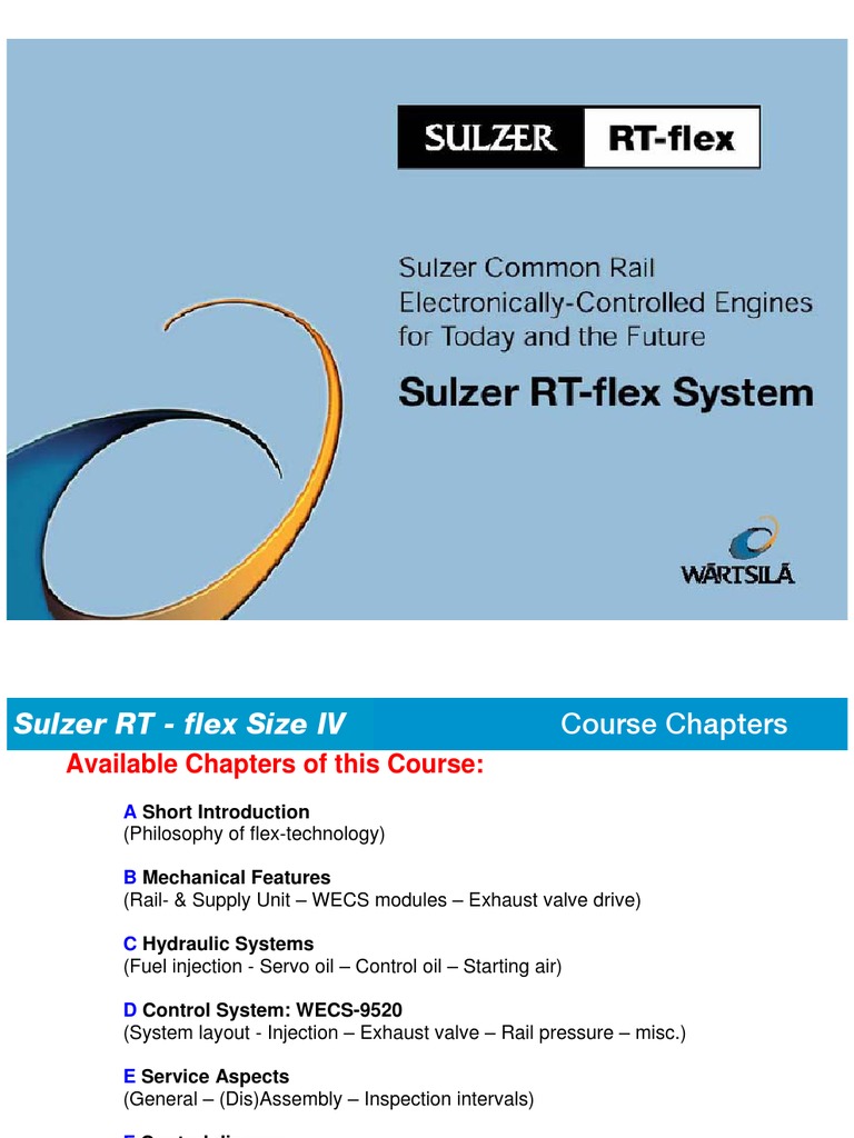01 RT-Flex 4 Course A Overview | PDF | Valve | Pump