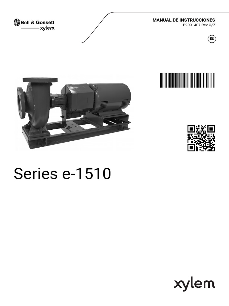 Series E-1510: Manual de Instrucciones | PDF | Rodamiento (Mecánico ...