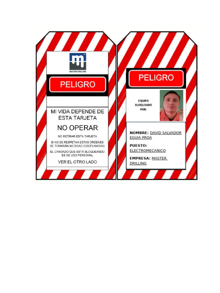Tarjeta Candado | PDF