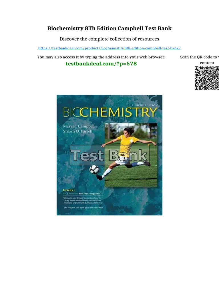 Biochemistry 8th Edition Campbell Test Bank Updated 2025 | PDF | Dna ...