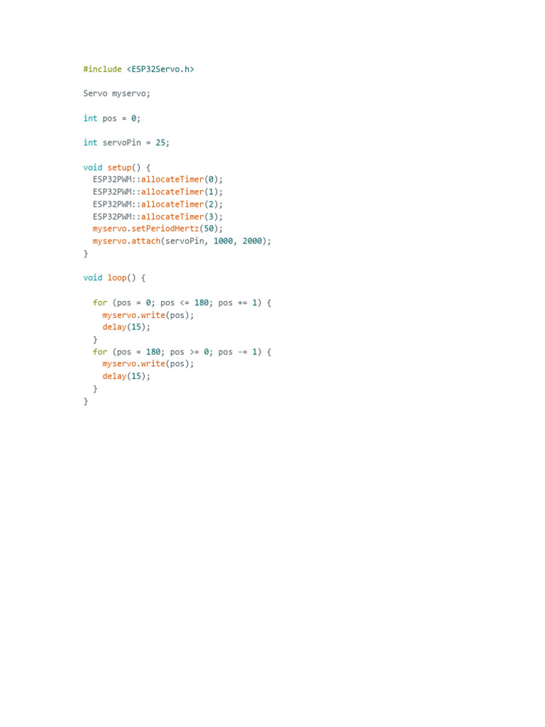 Arduino Sweep Program | PDF