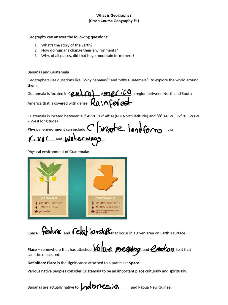 What Is Geography Worksheet | PDF | Geography | Australia