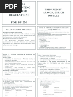 BP 220 Housing Standards Overview | PDF | Stairs | Buildings And Structures