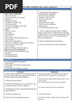 Vital Signs Procedures Checklist | PDF | Pulse | Cardiovascular System