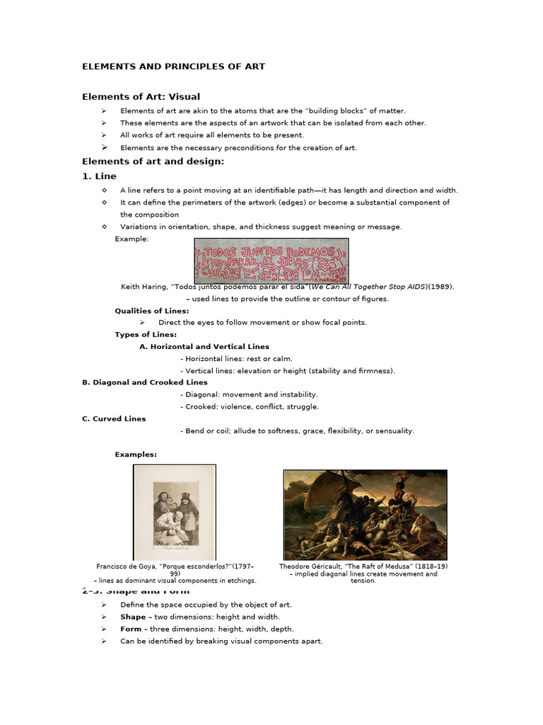 Elements and Principles of Art - Study Notes | PDF | Color | Tempo